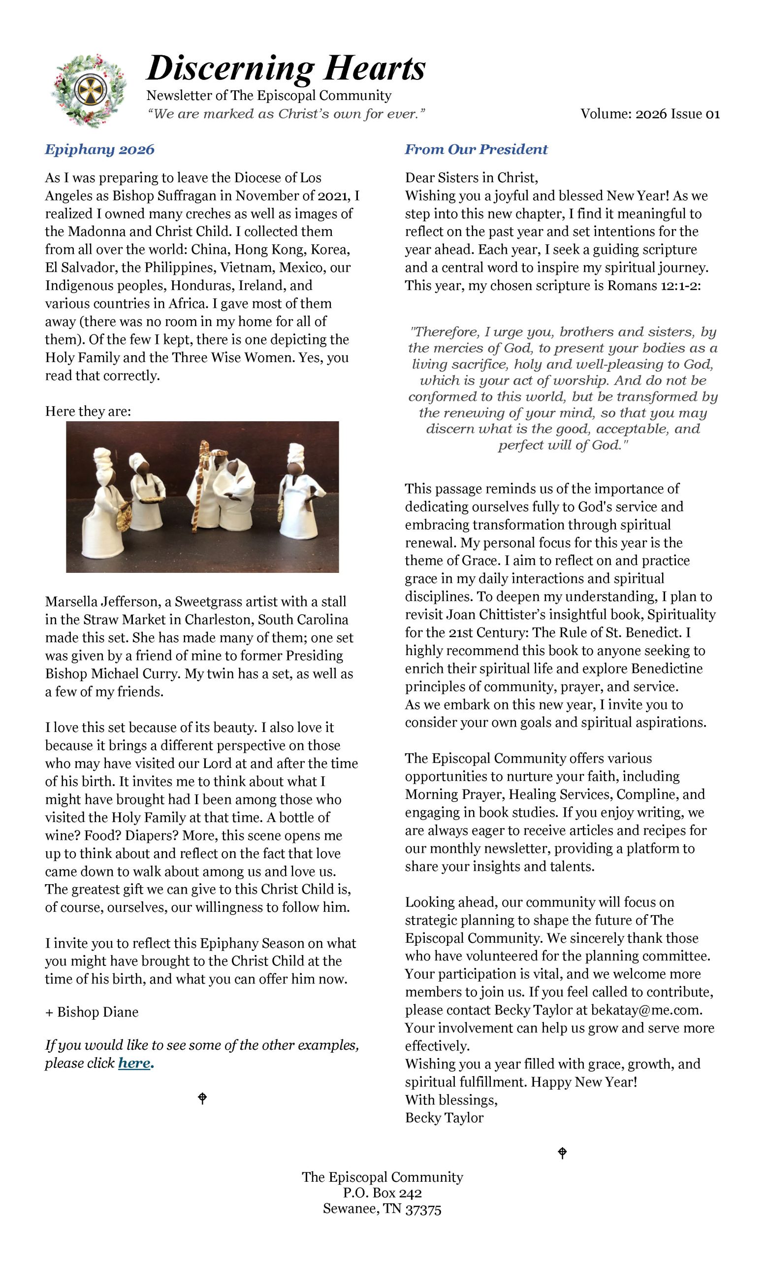 Discerning Hearts January 2026 - The Episcopal Community